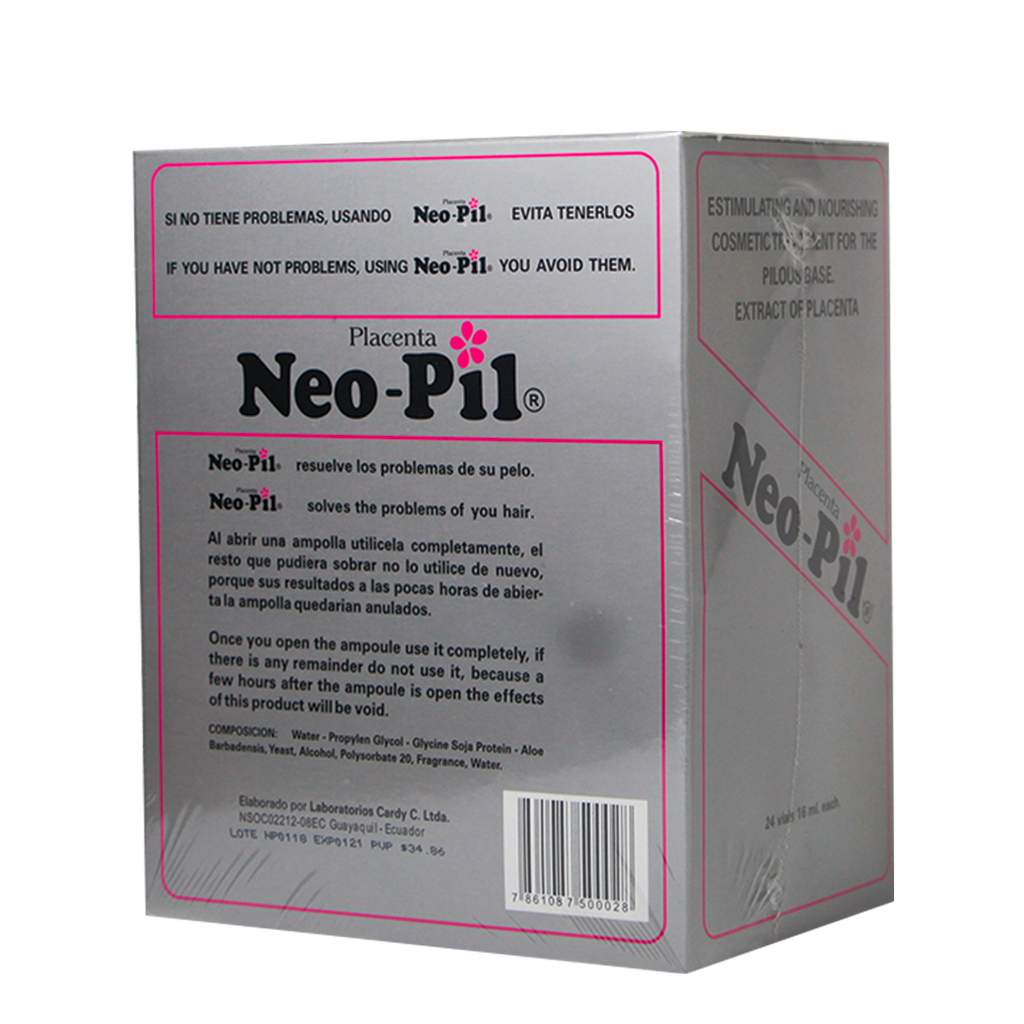 NEO PIL PLACENTA AMPOLLA LABORATORIOS CARDY | El Arbolito